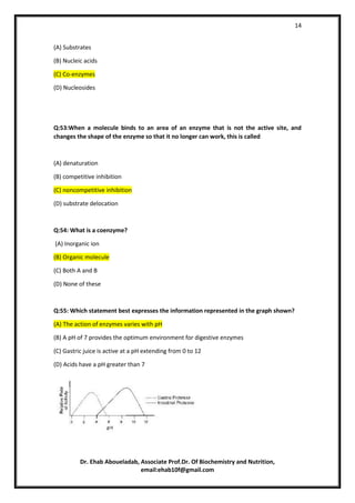 5 mcq 1-enzymes | PDF