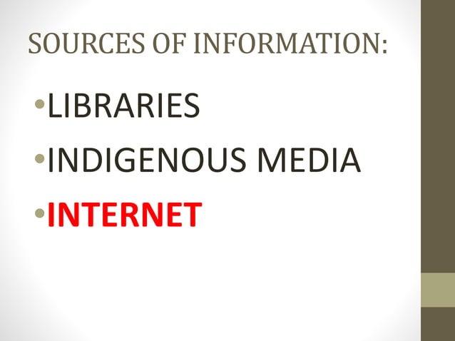 Media and Information Sources - Media and Information Literacy (MIL ...