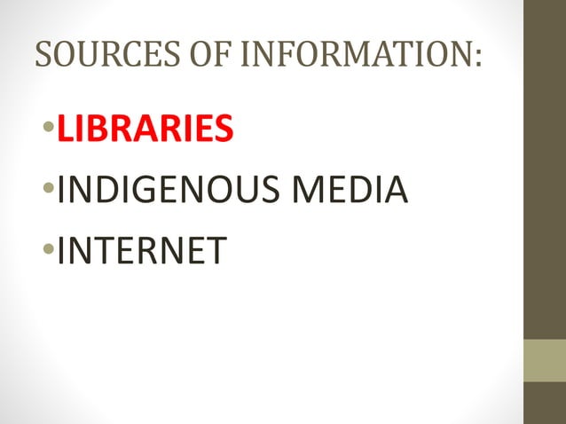 Media and Information Sources - Media and Information Literacy (MIL ...