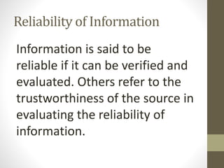 Media and Information Sources - Media and Information Literacy (MIL ...