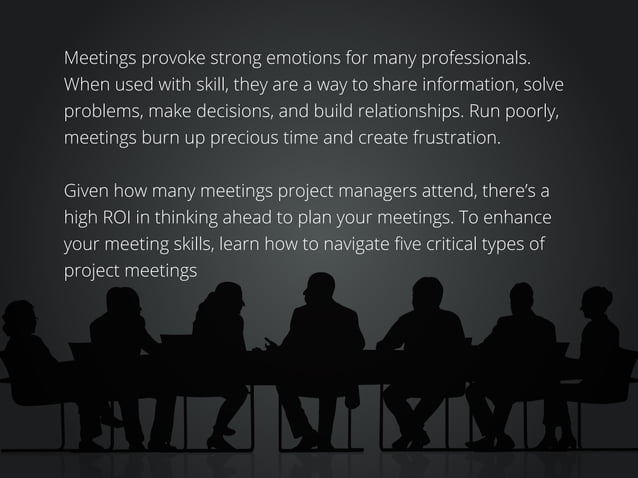 The 5 Types of Meetings Project Managers Need to Master-Slide Deck ...