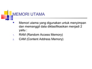 ARSITEKTUR SISTEM MEMORI | PPT