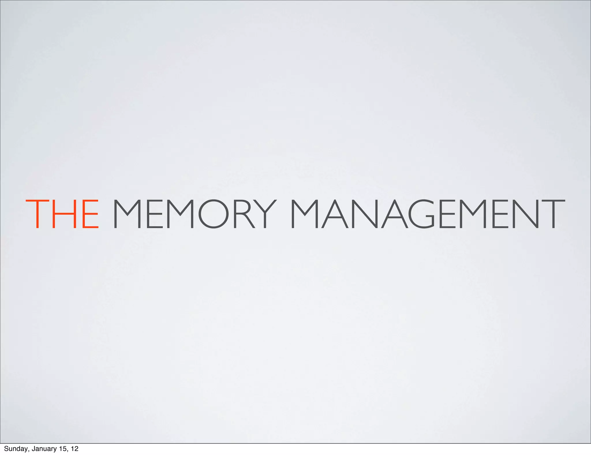 iOS Memory management & Navigation | PPT