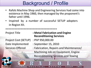 metals and engineering (rafols machine shop) | PPTX