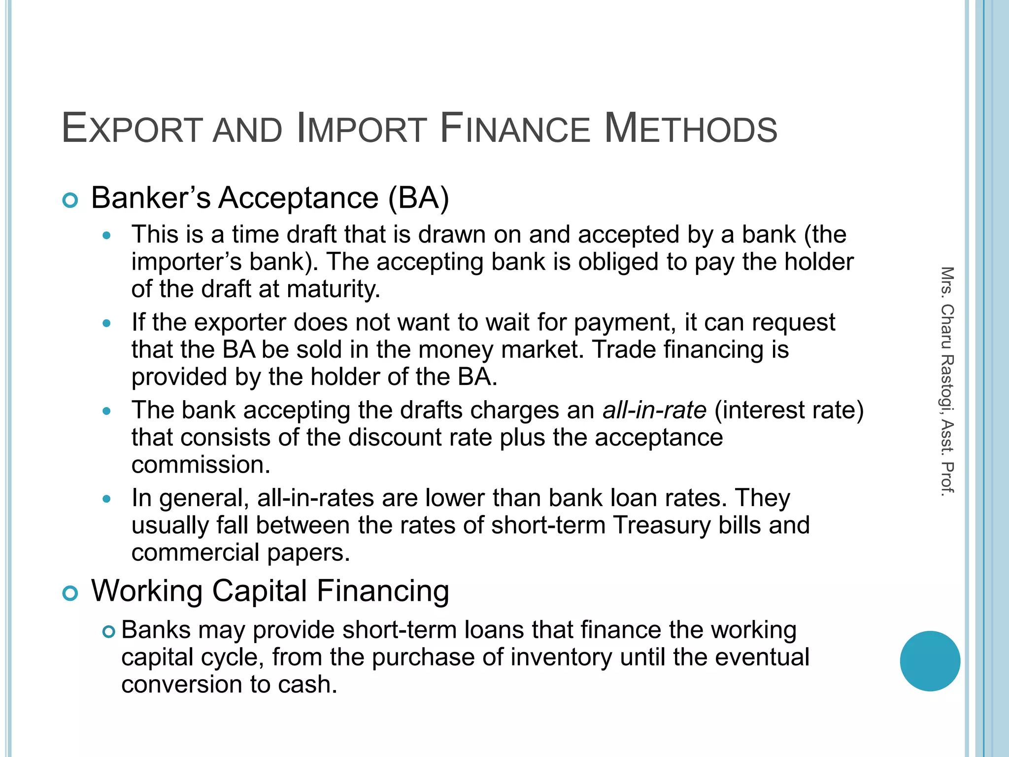 5. Methods of Payment in International Trade/Export and Import Finance ...