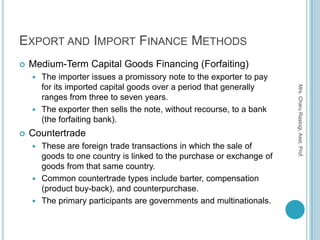 5. Methods of Payment in International Trade/Export and Import Finance ...