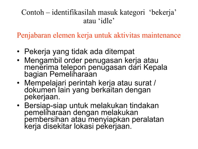 5. metode sampling kerja | PPT