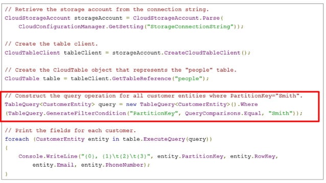 Microsoft Azure Storage - Table (NoSQL) | PPT