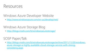 Microsoft Azure Storage - Table (NoSQL) | PPT