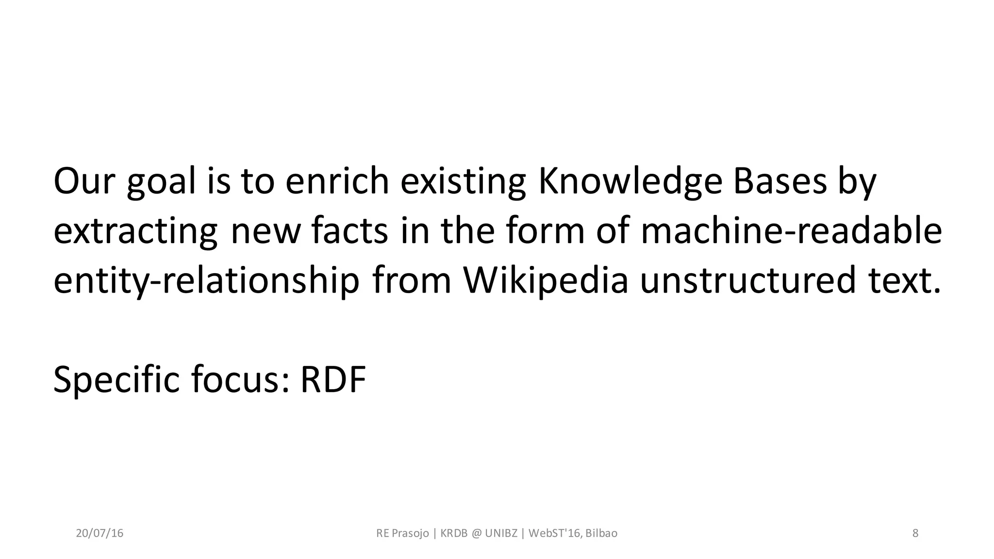 Entity-Relationship Extraction from Wikipedia Unstructured Text - Overview | PPT