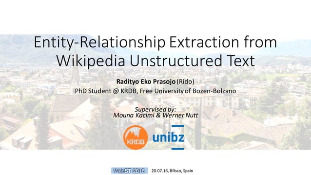 Entity-Relationship Extraction from Wikipedia Unstructured Text - Overview | PDF | Databases ...