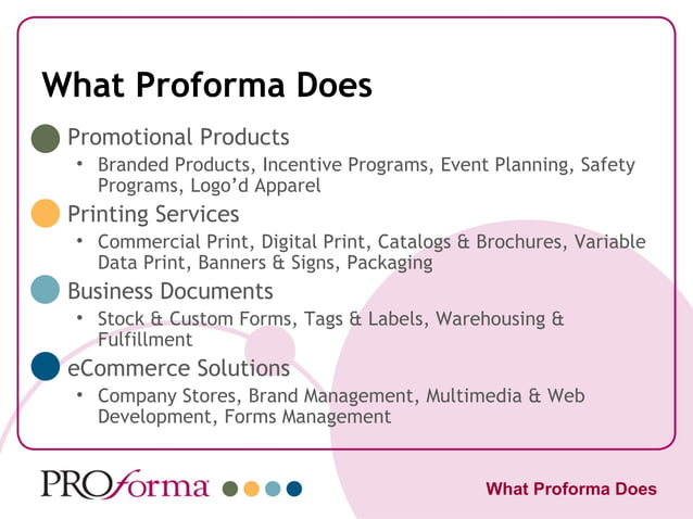 Proforma Fields introduction | PPT