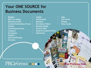 Proforma Fields introduction | PPT