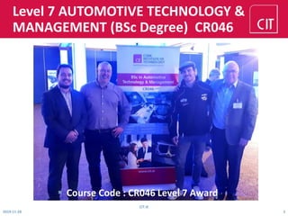 BSc in Automotive Business Management & Technology | PPT