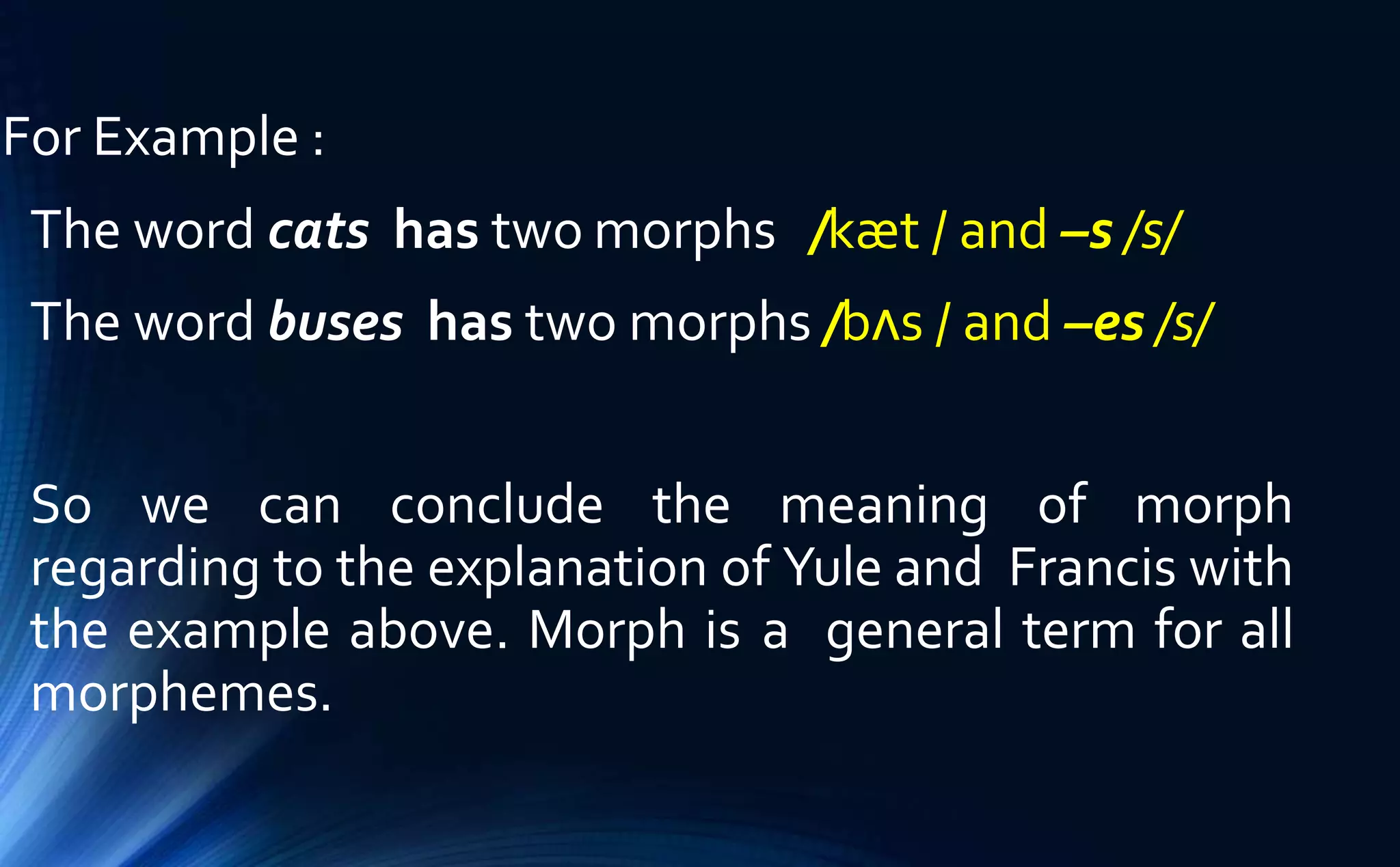 Morph, Morpheme & Allomorph | PPTX