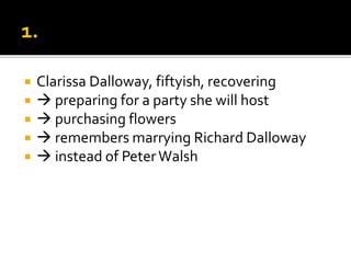 5 mrs dalloway summary | PPT