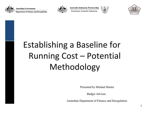 Establishing a Baseline for Running Cost – Potential Methodology | PPT