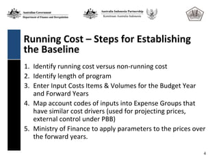 Establishing a Baseline for Running Cost – Potential Methodology | PPT