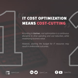 5 Myths of IT Cost Optimization | PDF