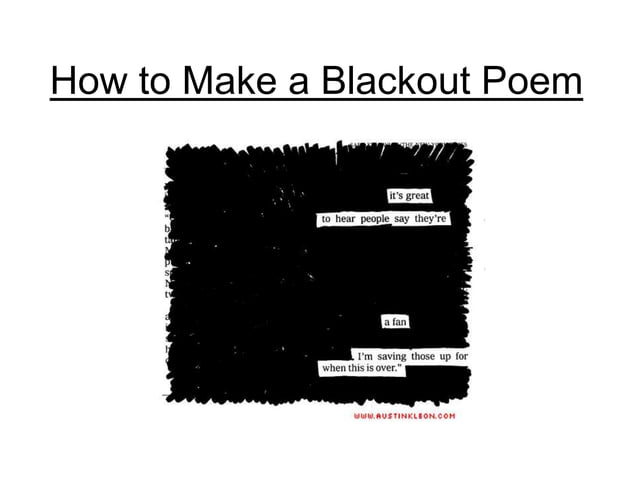 Black Out Poetry.ppt
