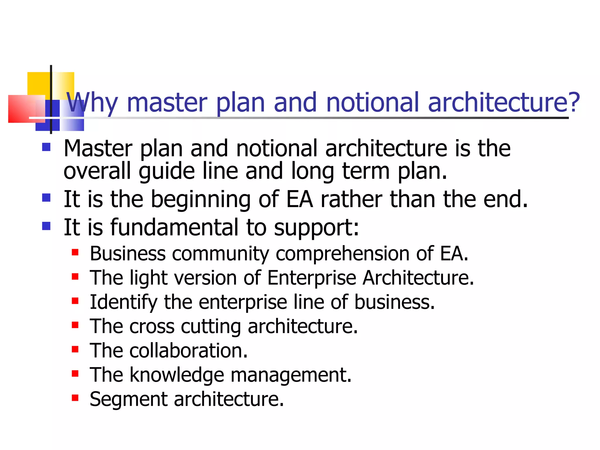 Master Plan and Notional Target Architecture | PPT