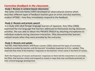 Observing learning and teaching in the second language classroom | PPTX