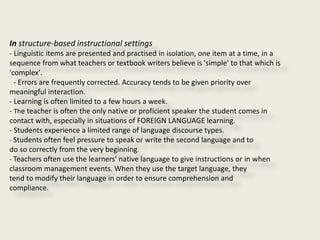 Observing learning and teaching in the second language classroom | PPTX