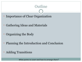 5. organizing your ideas | PPT