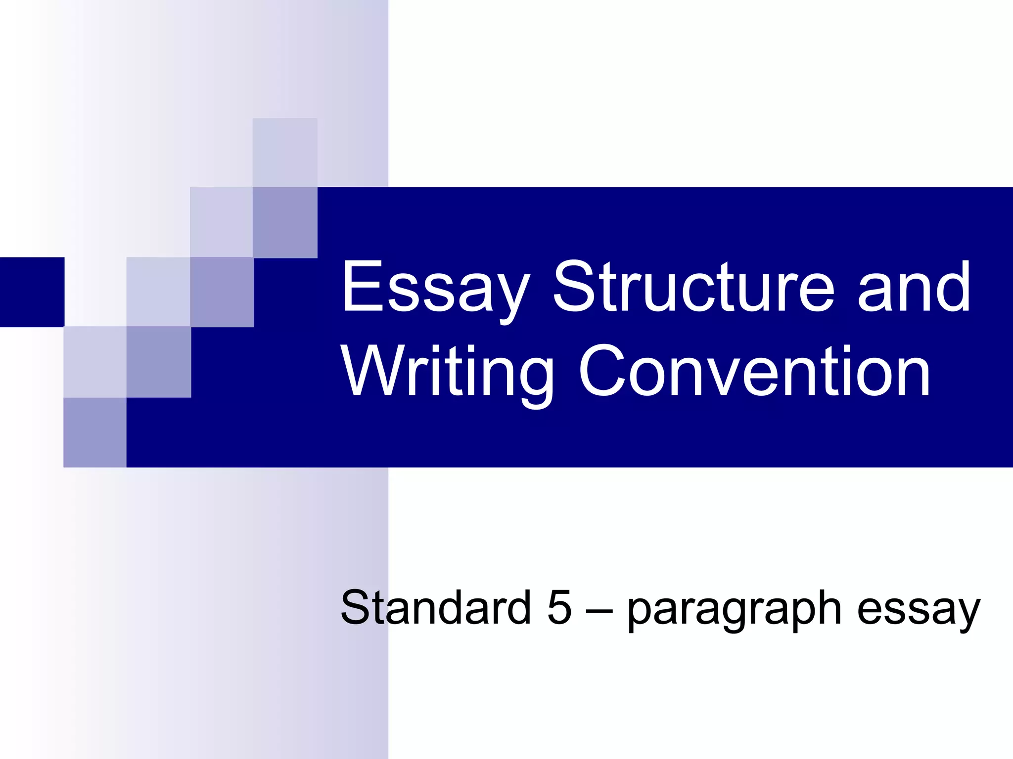 5 para essay structure | PPT