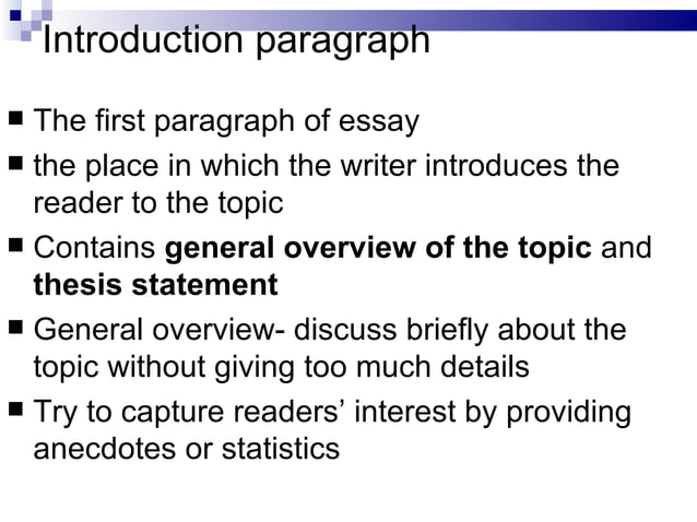 5 para essay structure | PPT