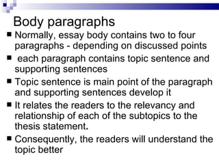 5 para essay structure | PPT