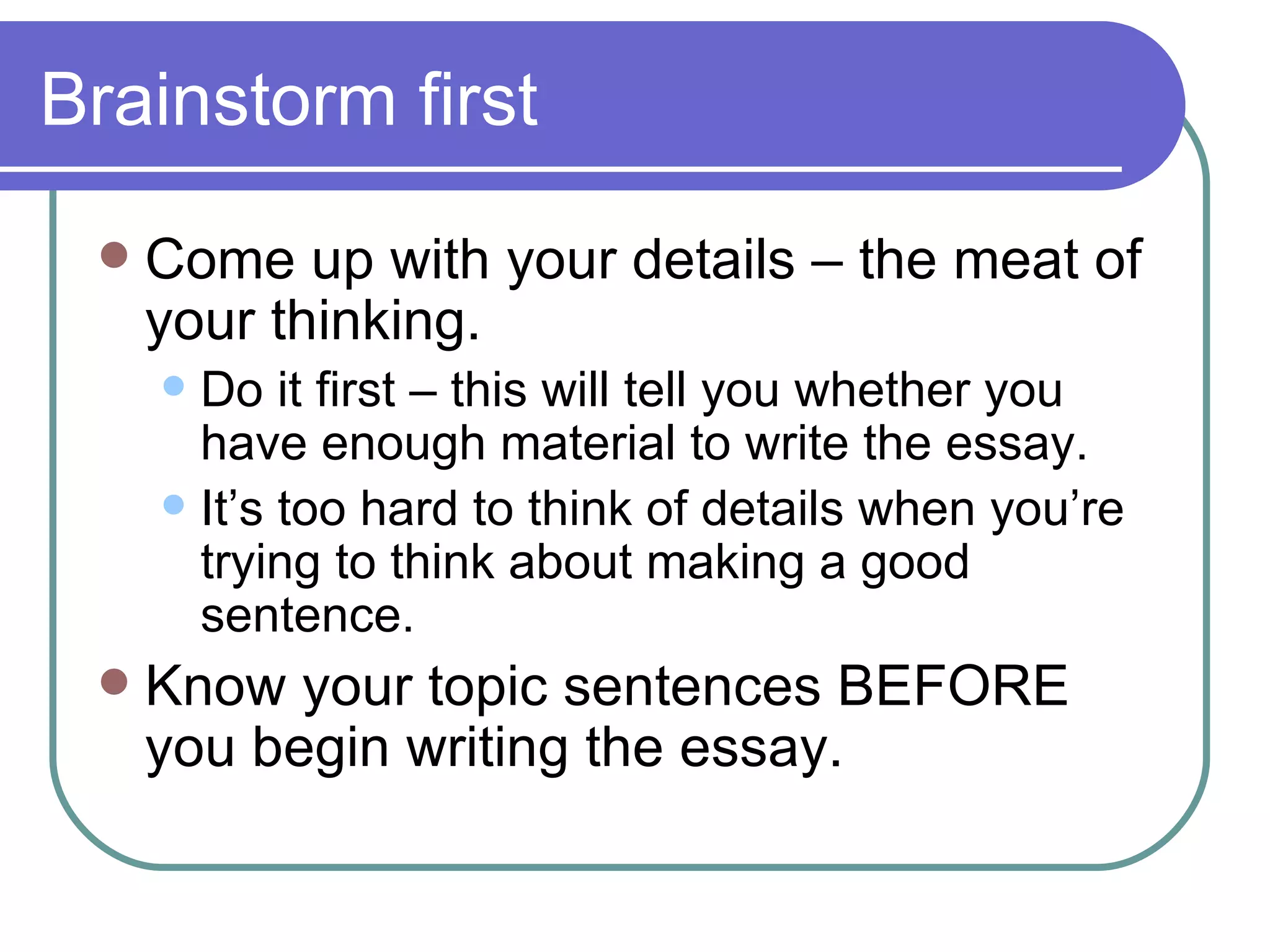 5 Paragraph Essay Construction | PPT
