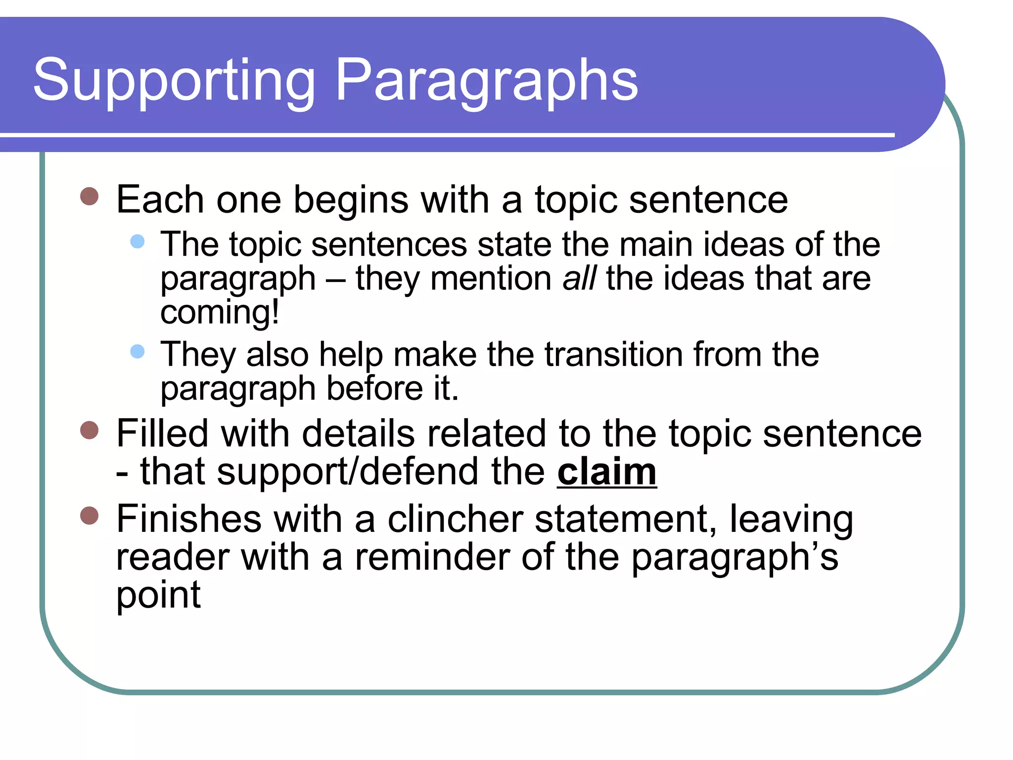 5 Paragraph Essay Construction | PPT