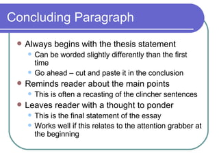 5 Paragraph Essay Construction | PPT