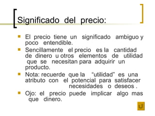 5 PASOS PARA DETERMINAR EL PRECIO DE UN PRODUCTO | PPT