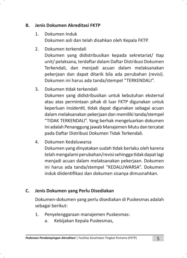 Pedoman penyusunan dokumen akreditasi | PDF