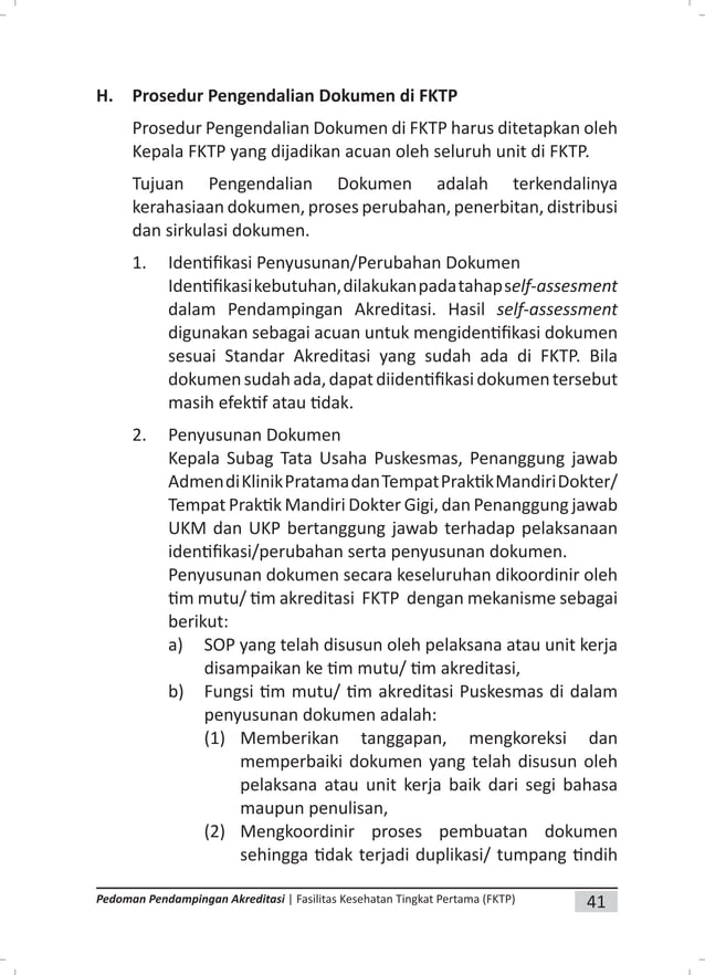 Pedoman penyusunan dokumen akreditasi | PDF