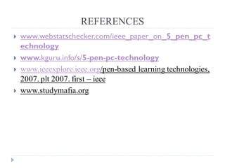 5-pen-pc- technolgy presentation of technical seminar | PDF | Computer ...