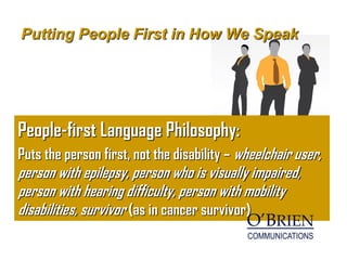 Diversity & Disabilities: People-First Language | PPT