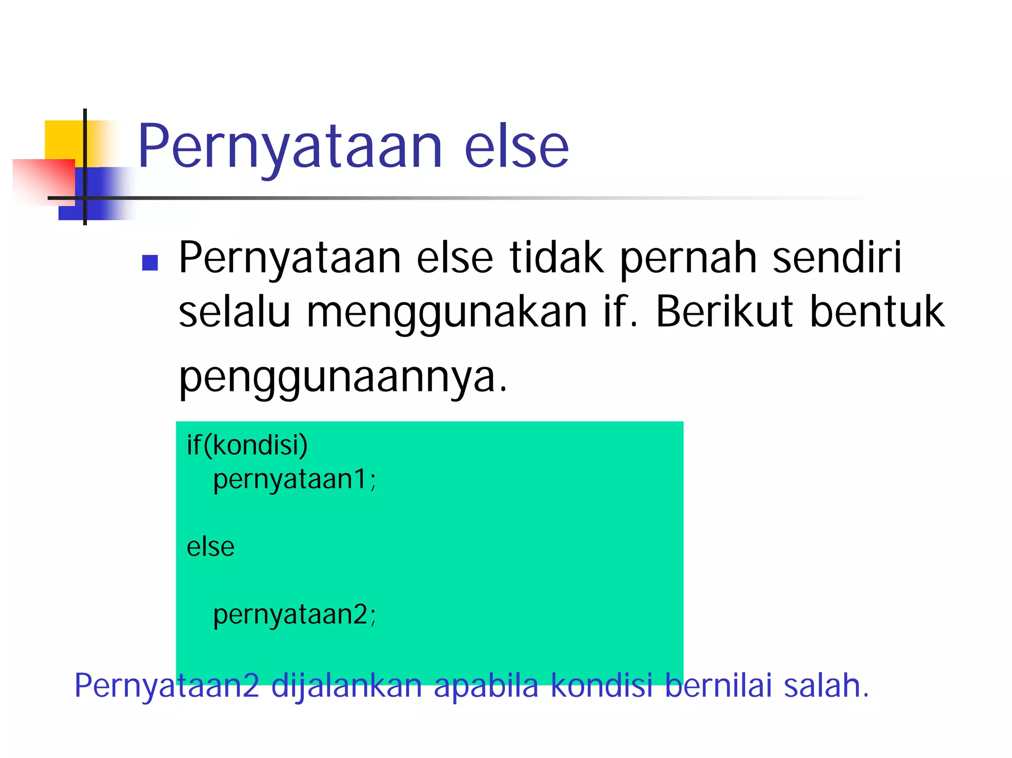 Pernyataan if-else dalam C++ | PDF