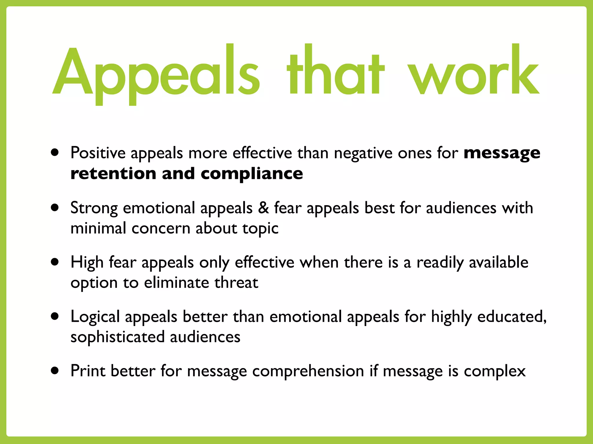 Persuasive Messages & Appeals | PPT