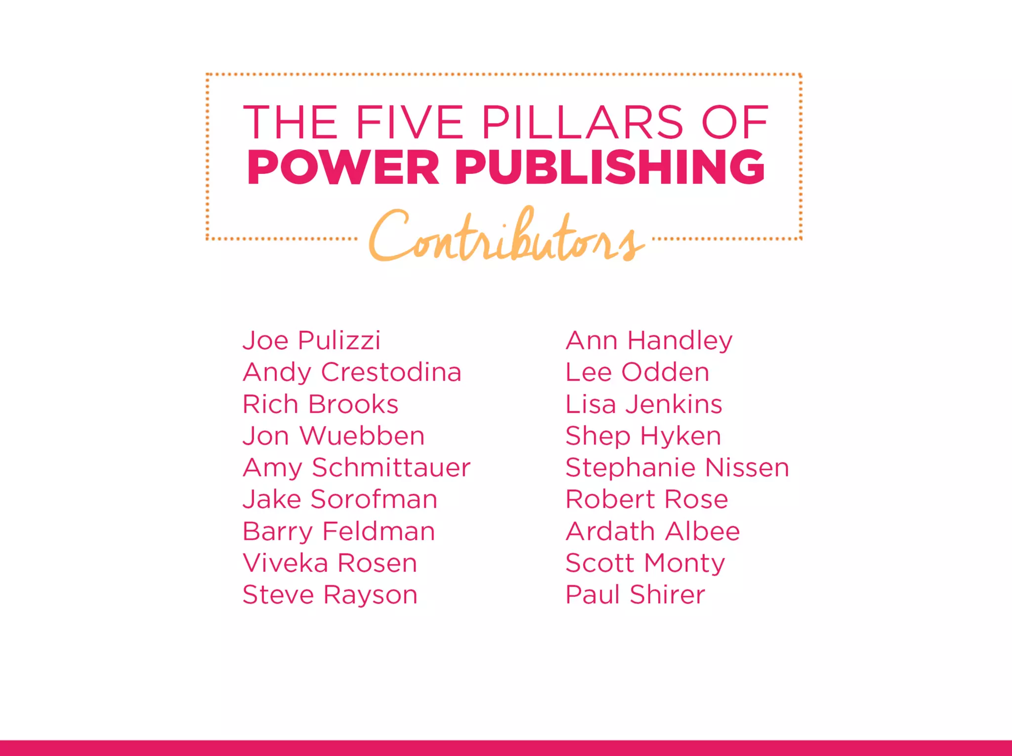The Five Pillars of Power Publishing | PPT