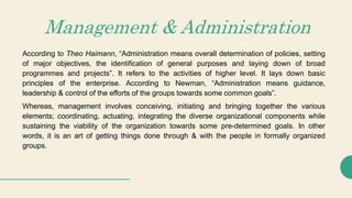 Management & Administration | PPT