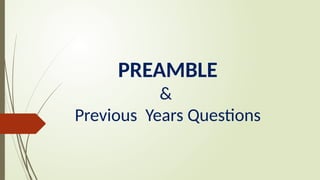 5-Preamble & Previous Years Questions (1).pptx