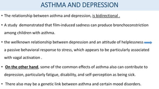 psychological aspects of Bronchial asthma. | PPTX