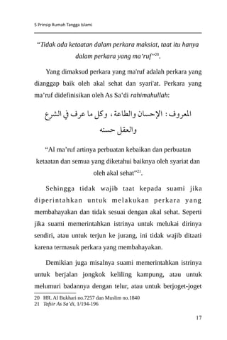 Lima Prinsip Rumah Tangga Islami - Kang Aswad | PDF