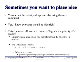 Processes And Job Control | PPT