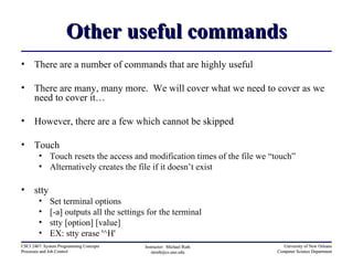 Processes And Job Control | PPT