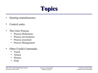 Processes And Job Control | PPT