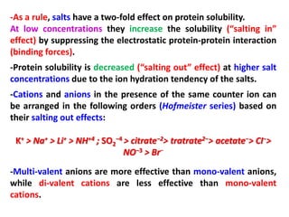 Physico-chemcial Properties of proteins | PDF